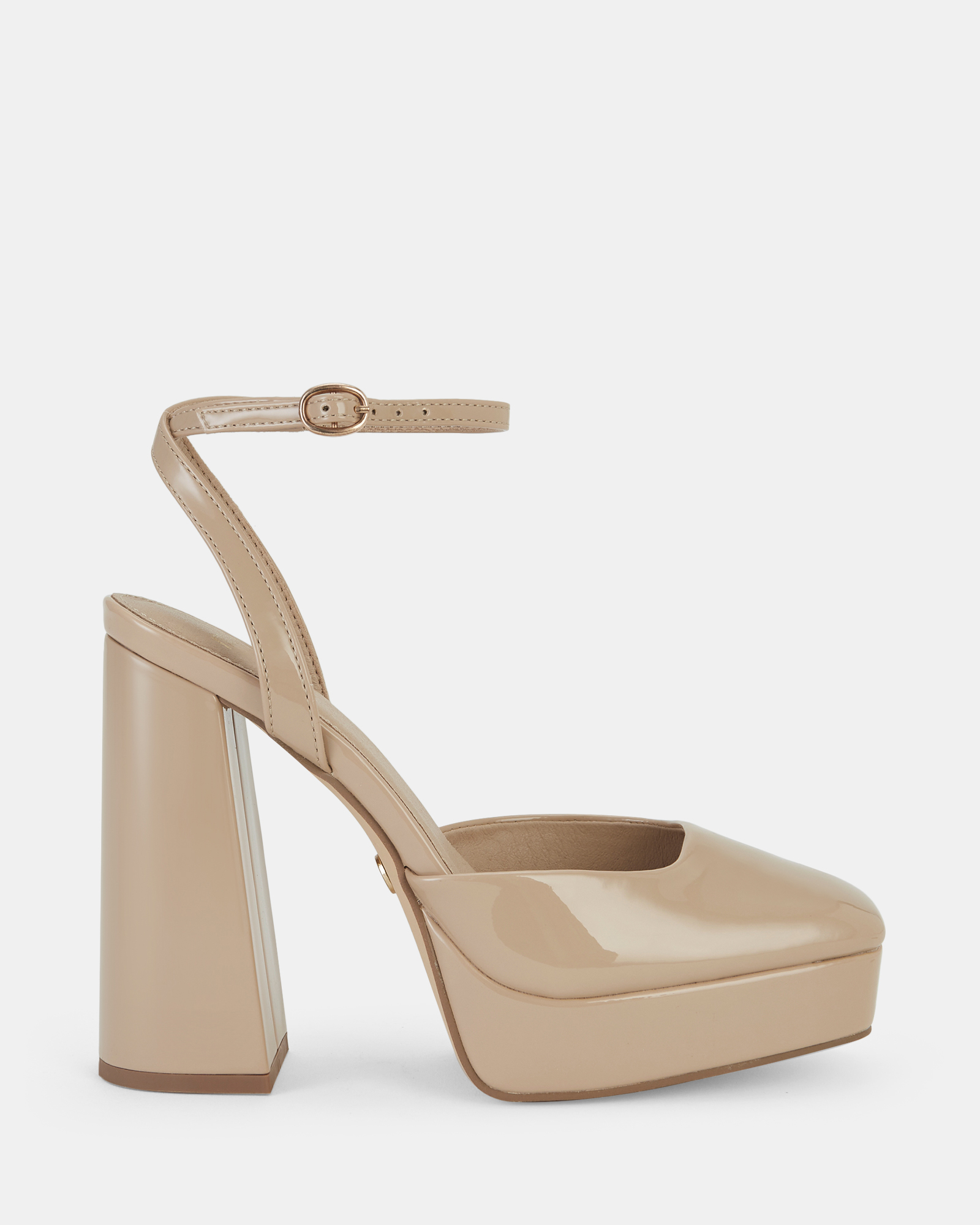 ILIKA SAND PATENT Platform Heels | Buy Women's HEELS Online | Novo Shoes