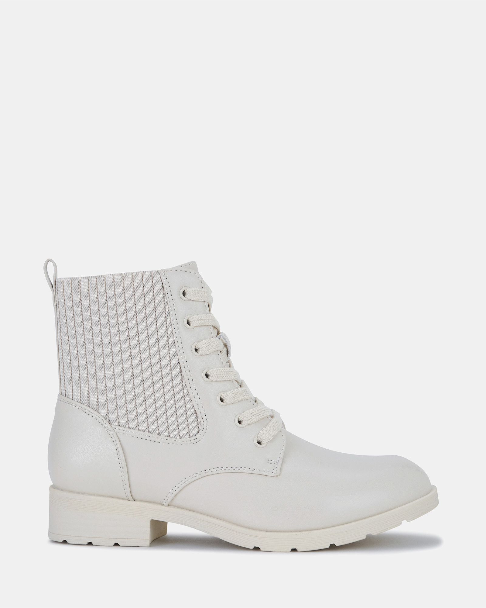 KAMDYN CREAM Lace-Up Boots | Buy Women's BOOTS Online | Novo Shoes