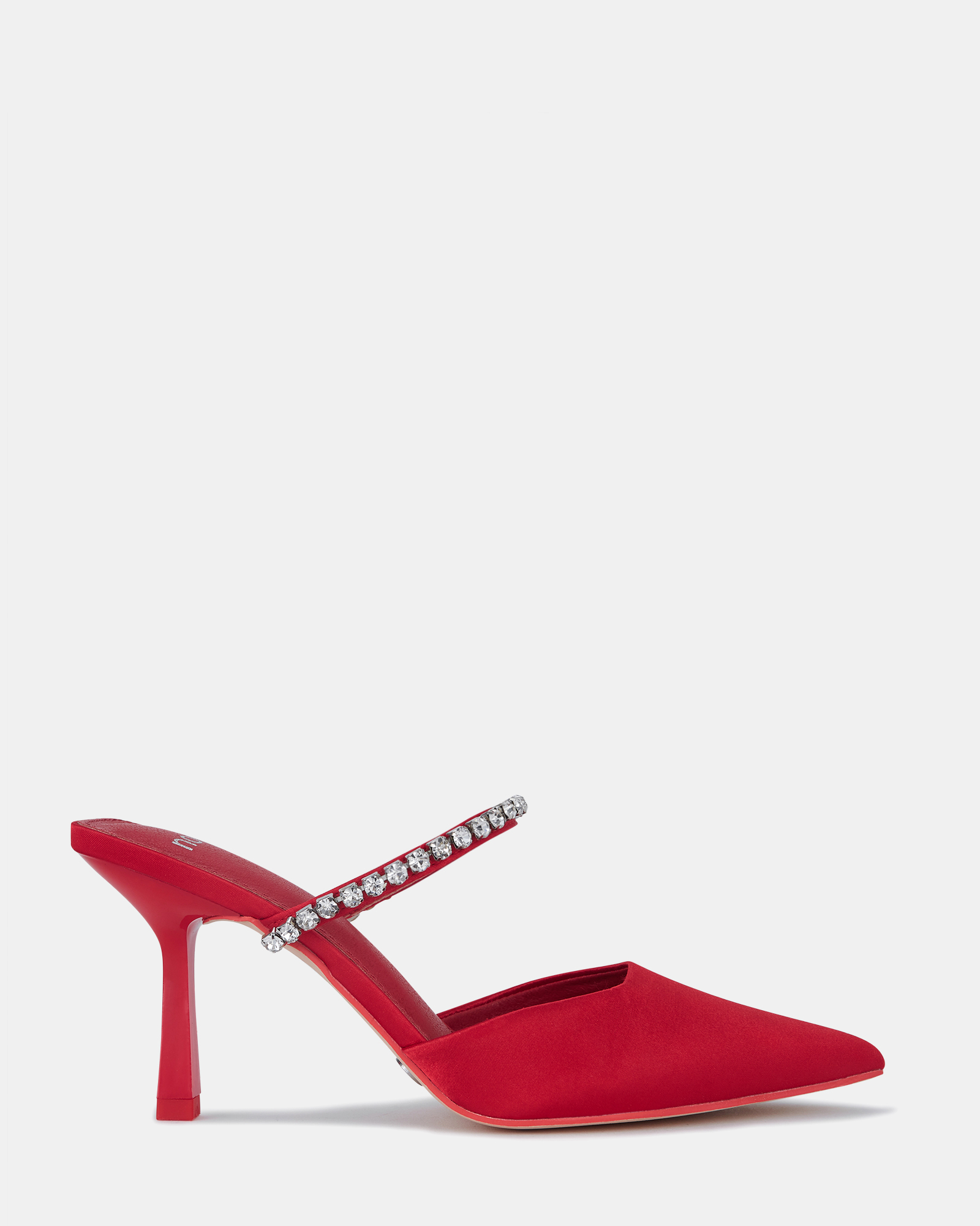 YASMIN HEELS In RED SATIN | Buy Women's HEELS Online | Novo Shoes