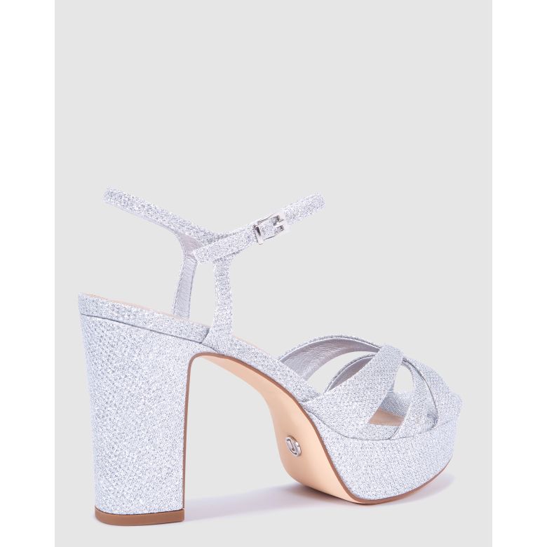 LUELLA HEELS In SILVER | Buy Women's HEELS Online | Novo Shoes