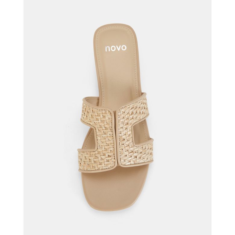 RASPBERRY SANDALS In RAFFIA | Buy Women's SANDALS Online | Novo Shoes