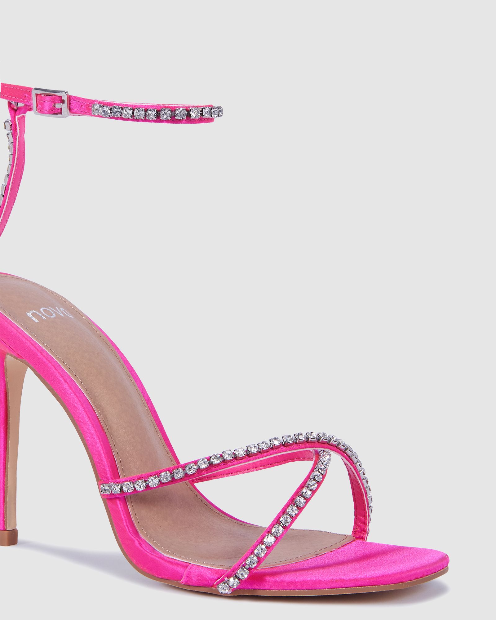 PROMISE MAGENTA SATIN Stilettos | Buy Women's HEELS Online | Novo Shoes