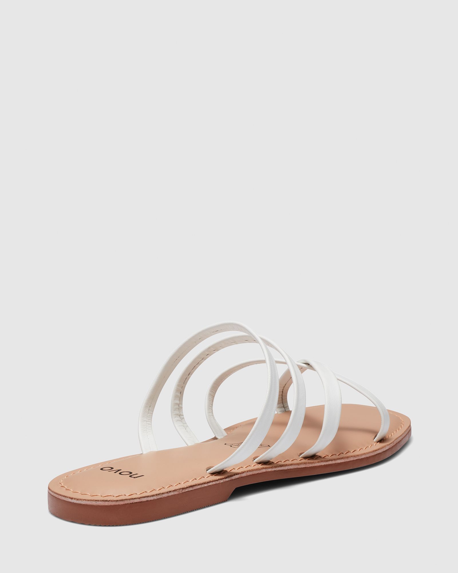 SIMONA WHITE Flat Sandals | Buy Women's SANDALS Online | Novo Shoes