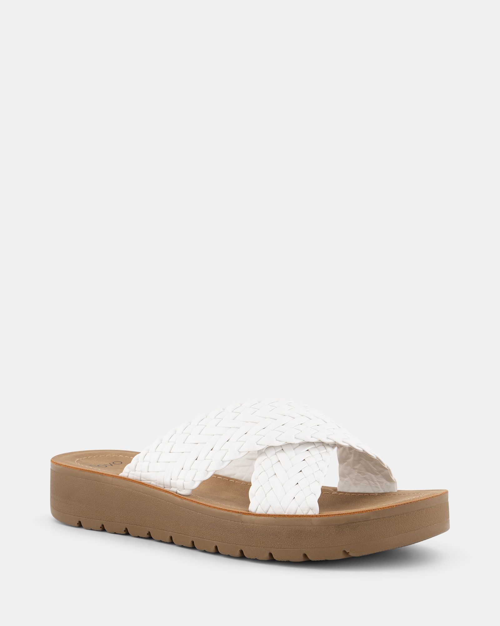 SINTA WHITE Flatform | Buy Women's SANDALS Online | Novo Shoes