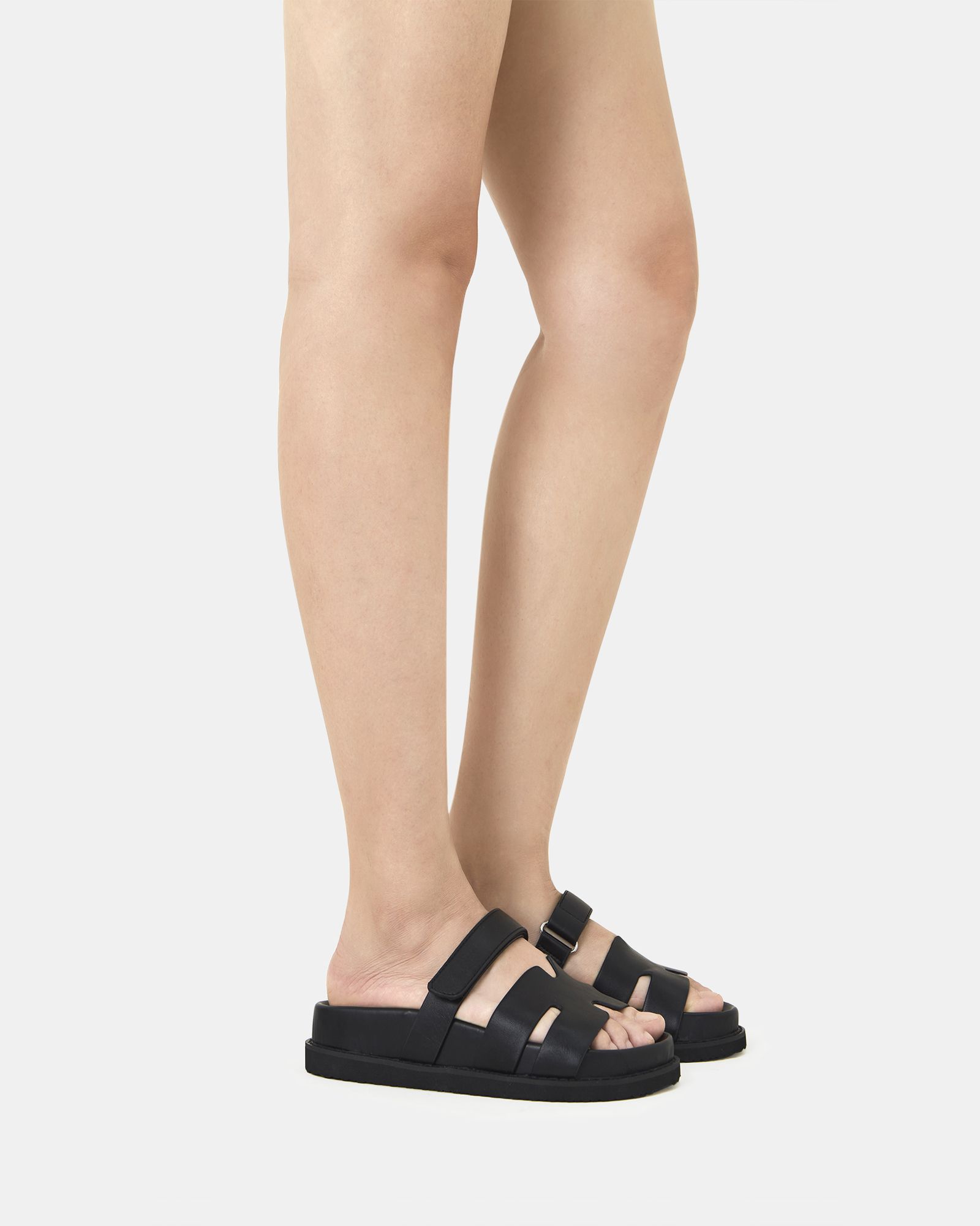 SLOTHY BLACK Sandals | Buy Women's SANDALS Online | Novo Shoes