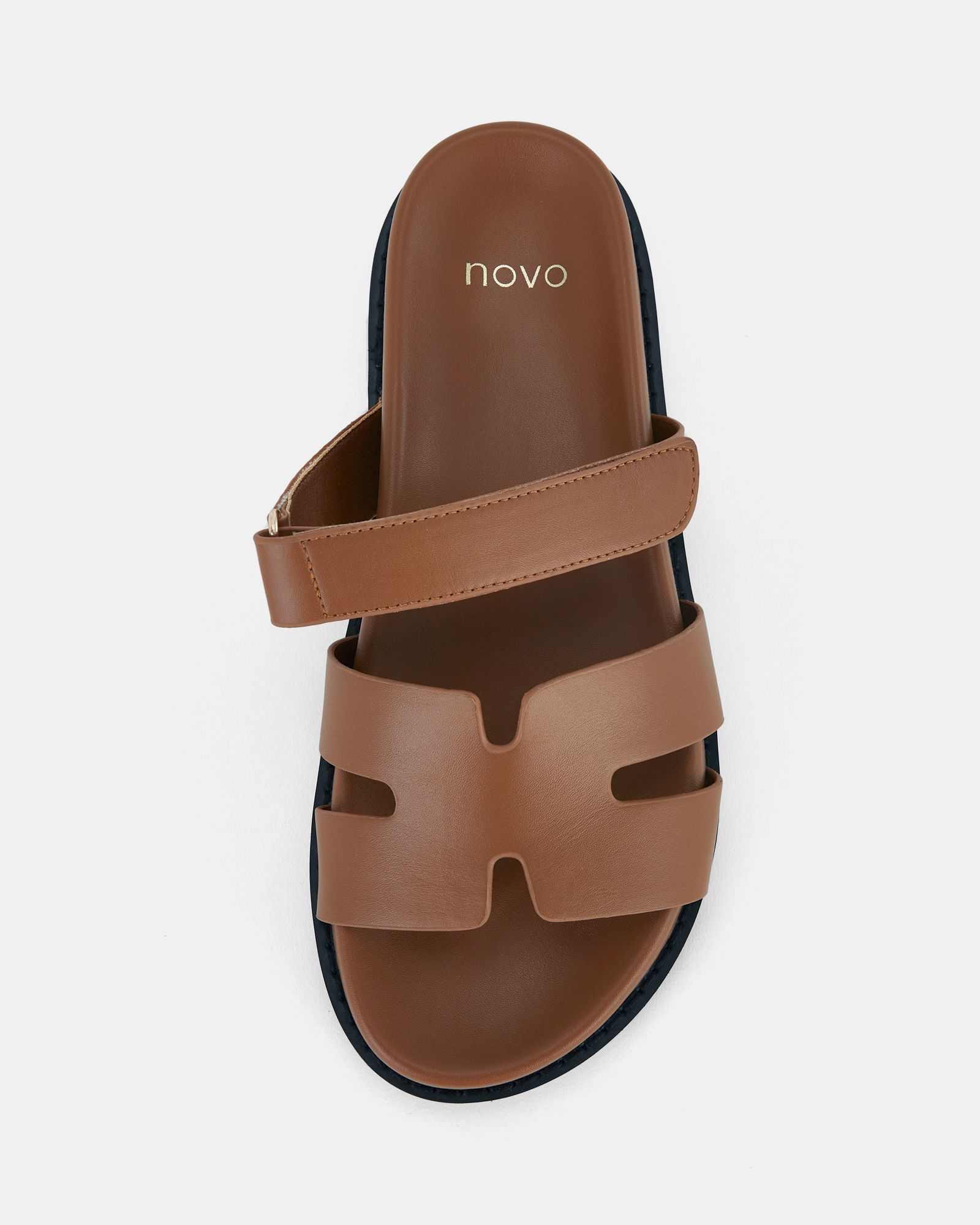 SLOTHY CARAMEL Sandals | Buy Women's SANDALS Online | Novo Shoes